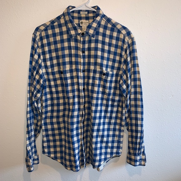 J. Crew | Shirts | Jcrew Blue Check Button Down Lined Tailored Fit | Poshmark